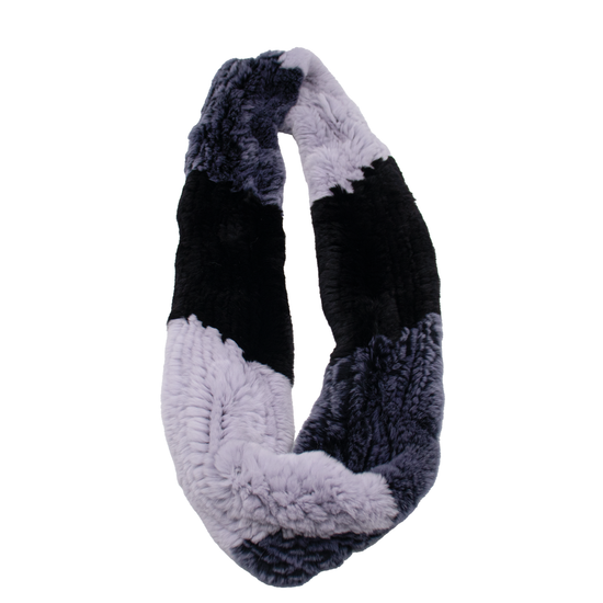 3 Tone Rex Rabbit Fur Infinity Loop - Luxurious Winter Accessories ...